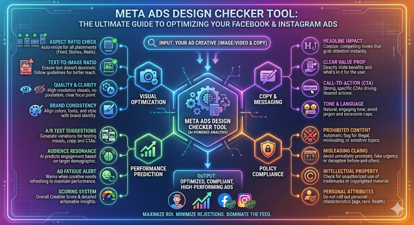Meta Ads Design Checker tool by digicarrom - Digi Carrom